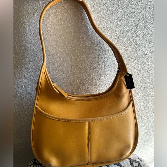 Coach | Bags | Coach Rare Vintage Ergo Large Yellow Leather 933 Handbag ...